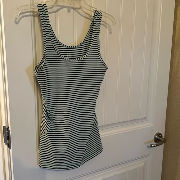 Zella | Tops | Zella Tank Striped Gray And Mint | Poshmark